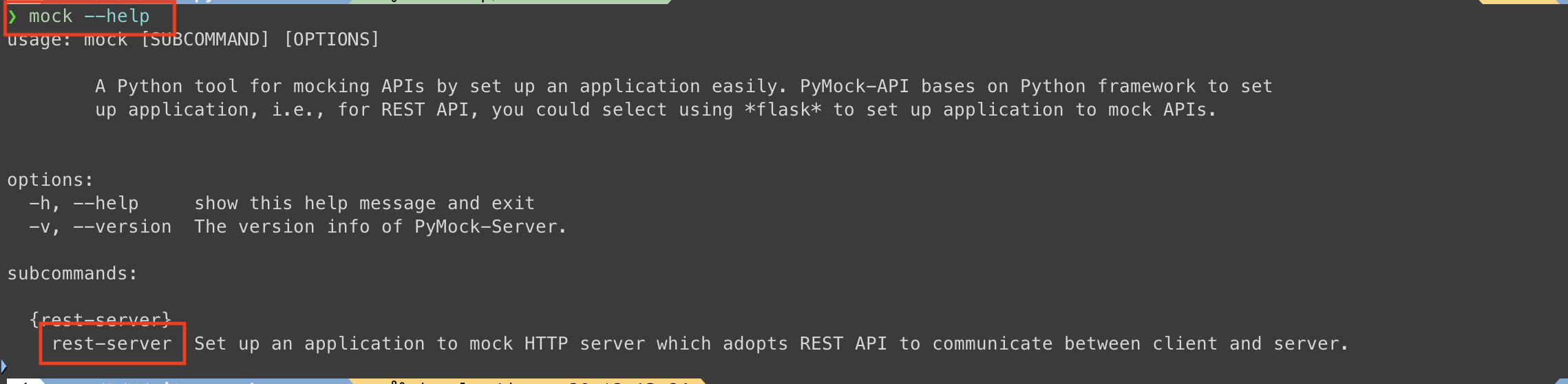 Command line - PyFake-API-Server