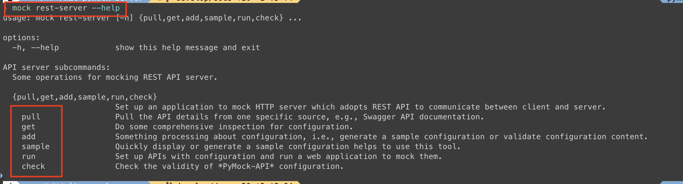Command line - PyFake-API-Server